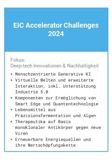 EIC Accelerator 2024: Förderung für disruptive Deeptech-Start-ups und KMU